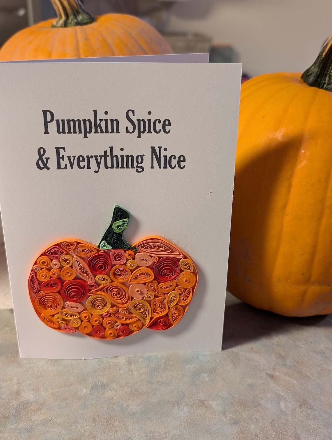 Quilled Greeting Card-pumpkin Spice - Etsy