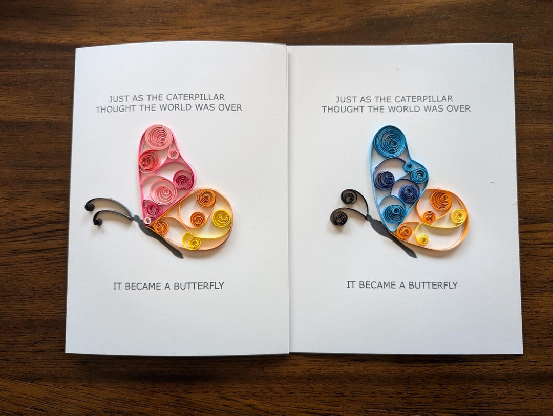 Butterfly Friendship Card – Quilled Paper Art for Thank You ...