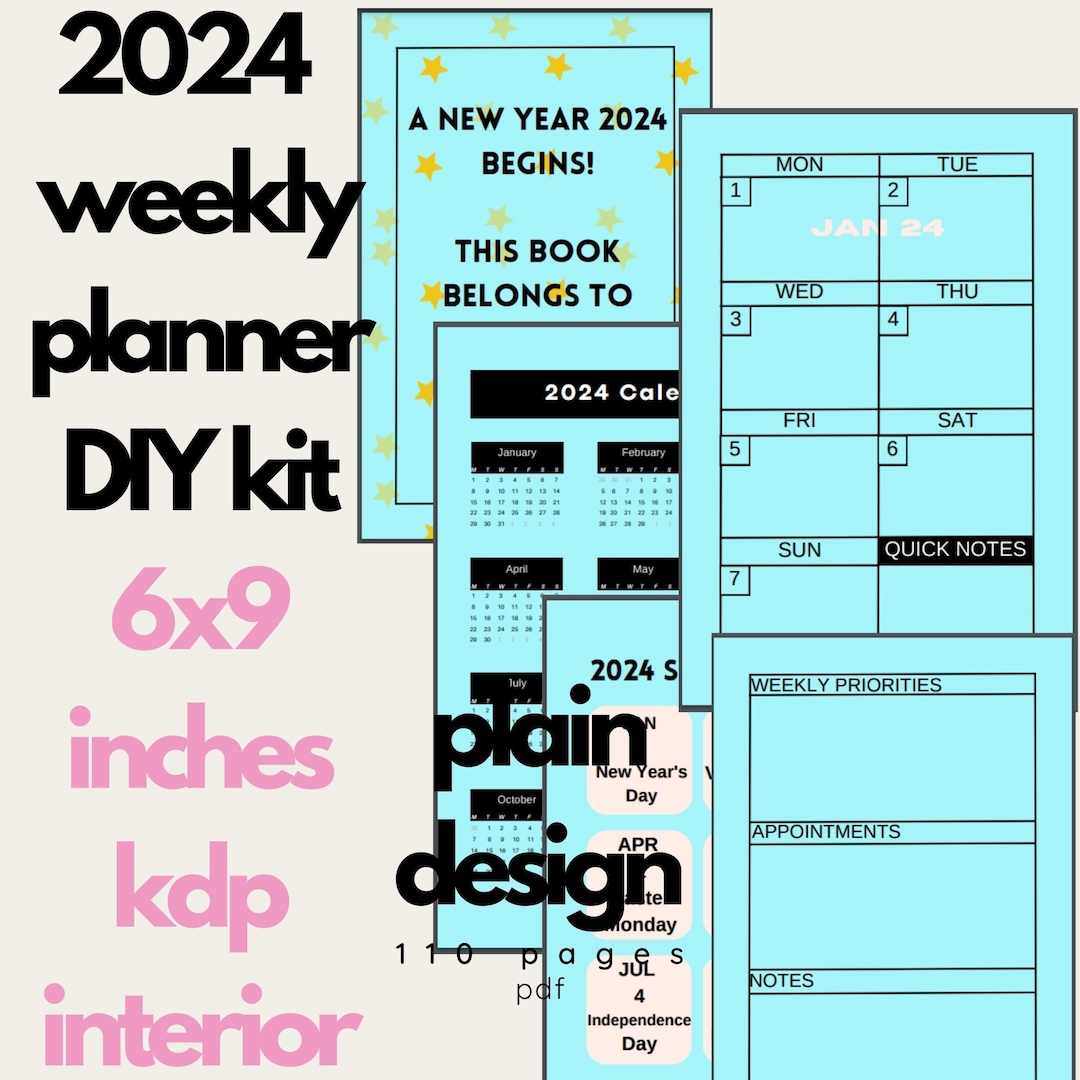 Digital Printable KDP Planner Interior Kit KDP Interior 6x9 - Etsy