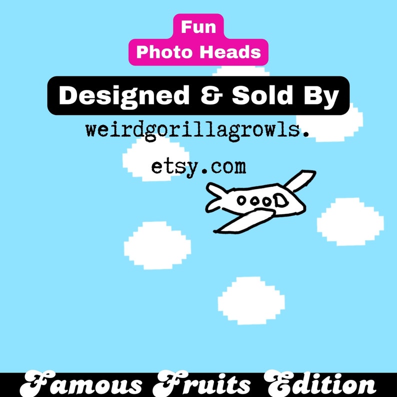 Printable DIY Heads on Sticks, Photo Booth Props, Fruit Props, Famous ...