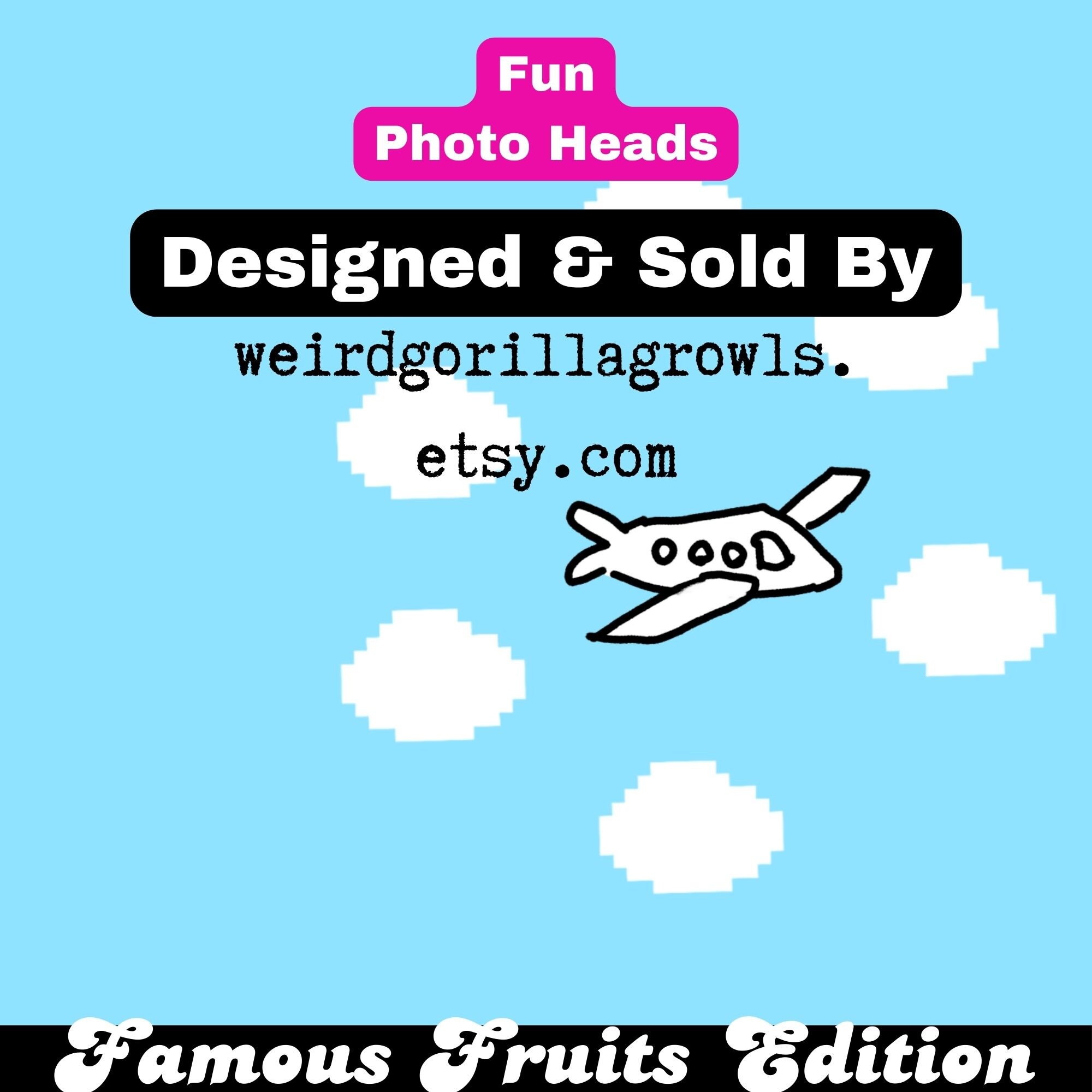 Printable DIY Heads on Sticks, Photo Booth Prop, I Love SG, Durian ...