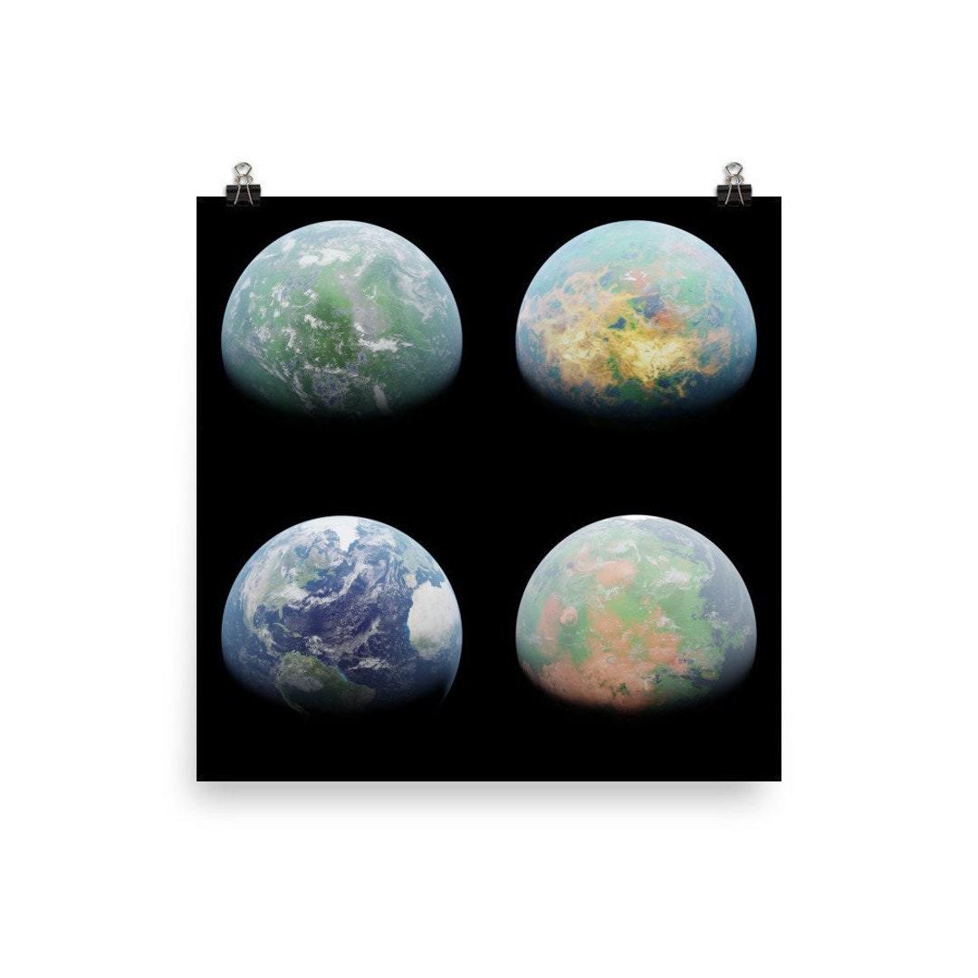Terraformed Inner Planets Poster Print - Etsy Canada
