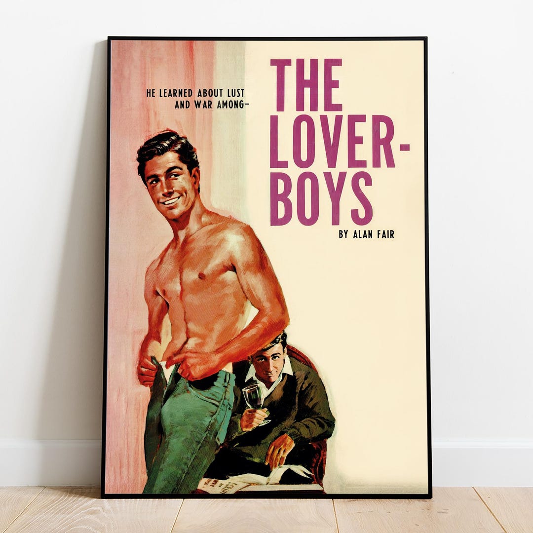 The Lover Boys Gay Pulp Art Print, Vintage Queer Poster, 1960s Pulp ...