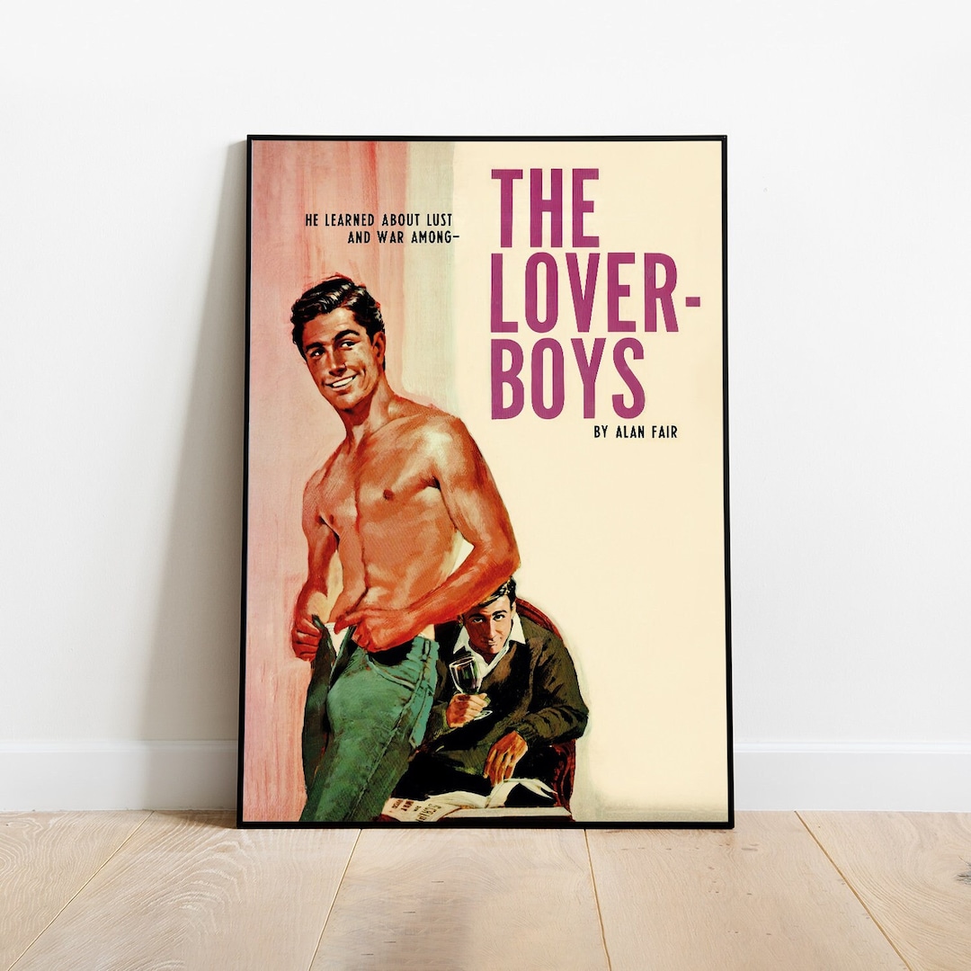 Gay Pulp Poster, Queer Art, Gay Poster, Vintage Gay Print, Pulp Cover ...