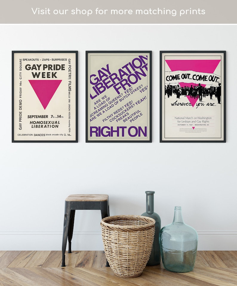 Gay Liberation Front Poster, Gay Poster, Retro Poster, Gay Art, Vintage ...