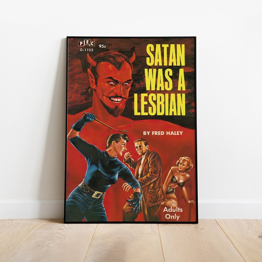 Satan Was a Lesbian, Pulp Art Print, Lesbian Art, LGBT, Vintage Magazine Print, Queer Art ...