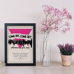 Lesbian and Gay Rights March Poster, Gay Poster, Retro Poster, Gay Art ...