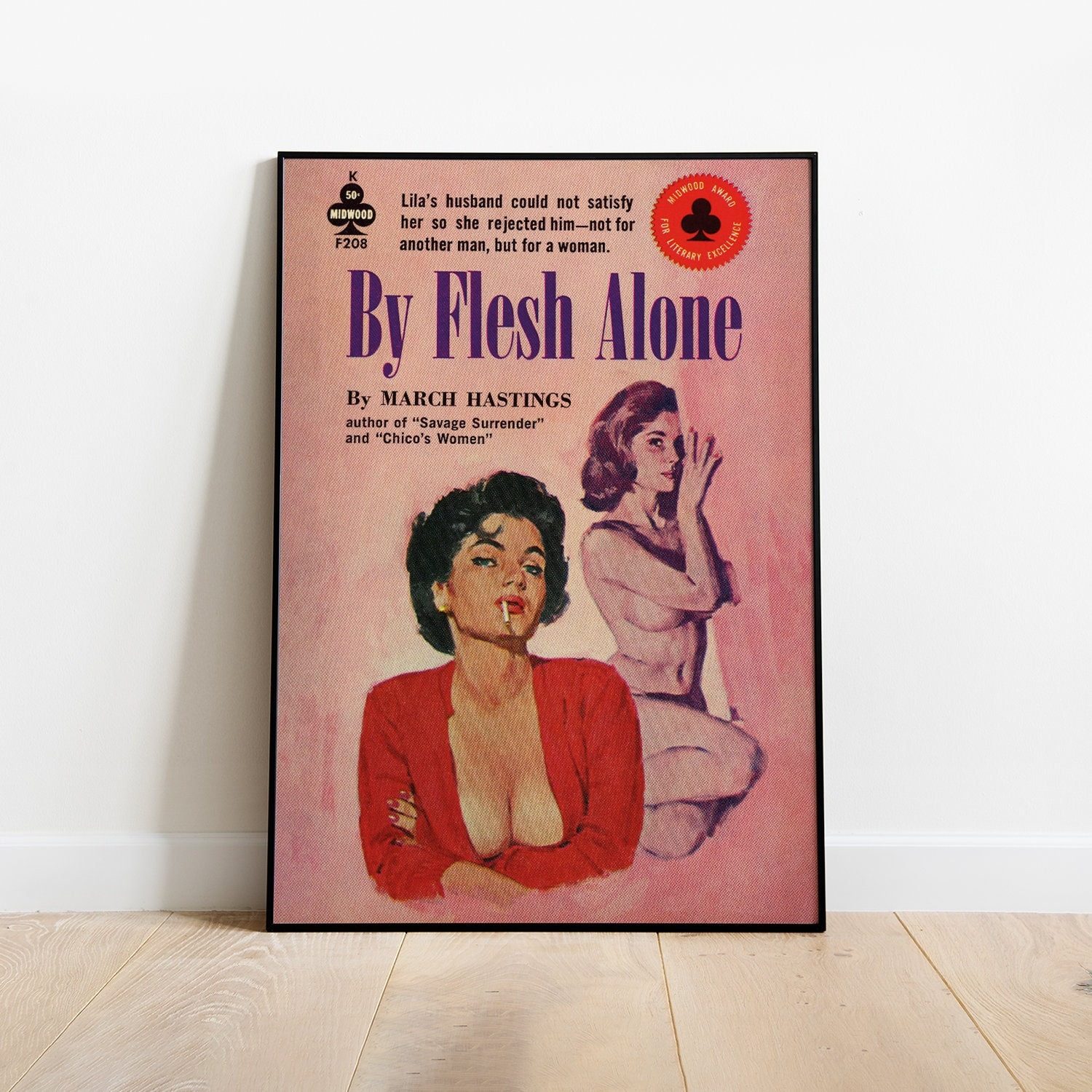 Pulp Cover Art Print Lesbian Pulp Poster Lesbian Art Etsy