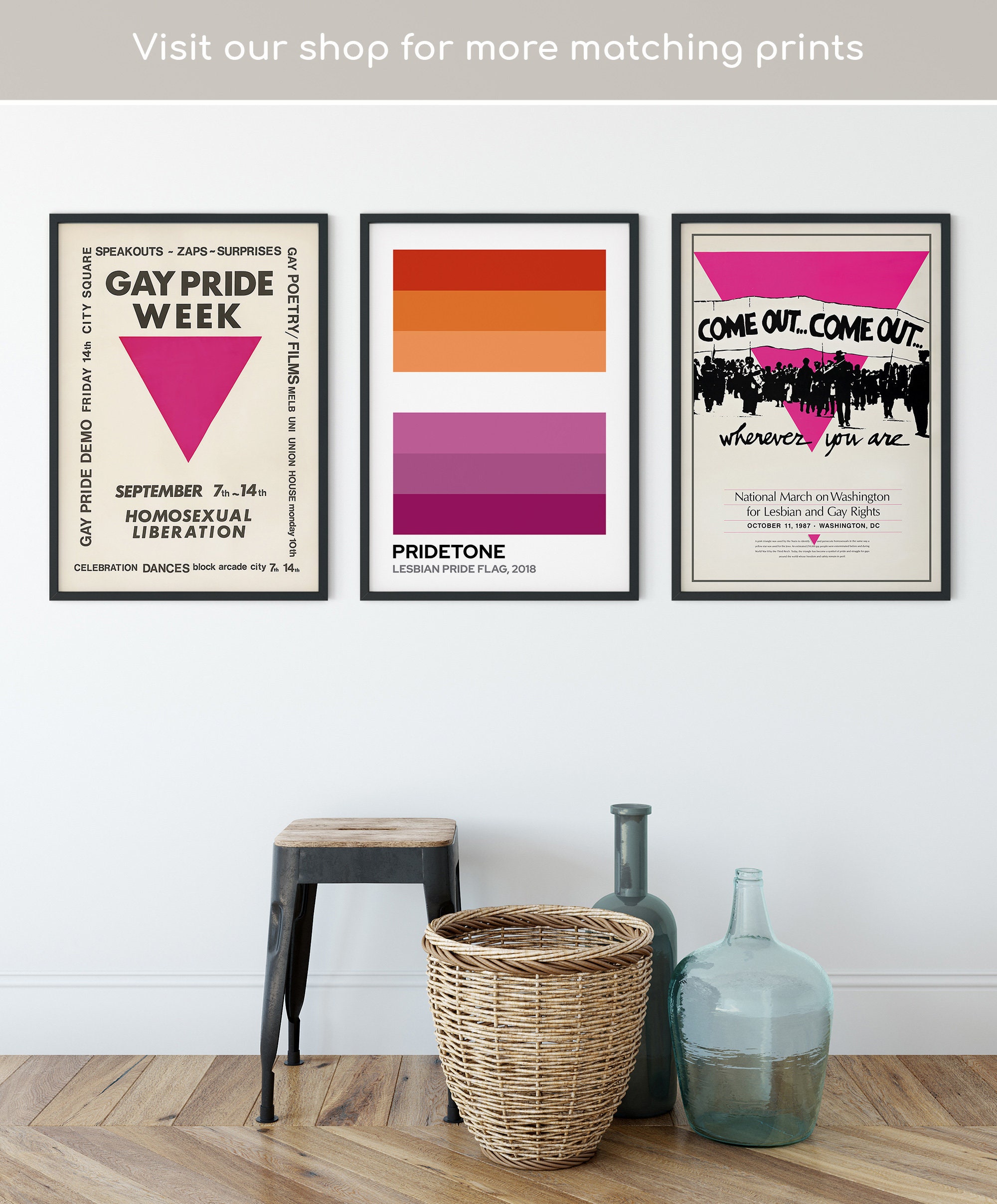 Lesbian Flag Poster Lesbian Art Pantone Pride Poster LGBTQ - Etsy