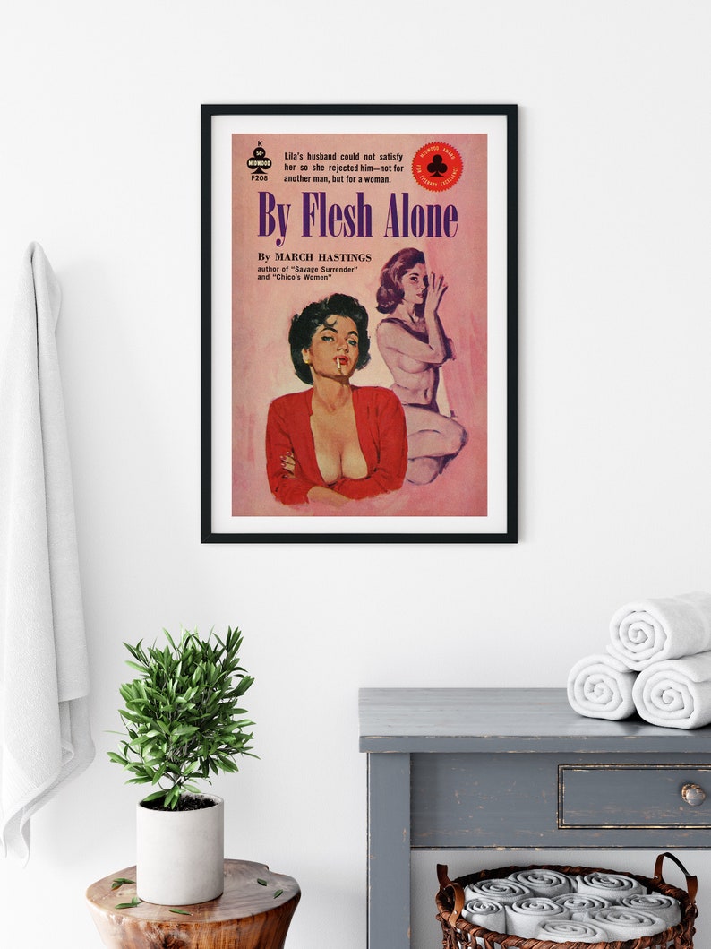 Pulp Cover Art Print Lesbian Pulp Poster Lesbian Art Feminist Poster
