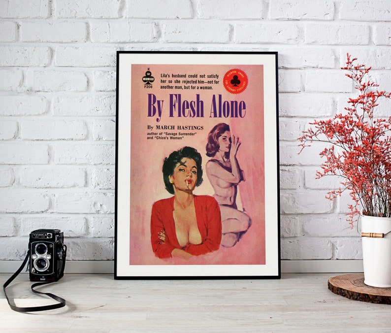 Pulp Cover Art Print Lesbian Pulp Poster Lesbian Art Feminist Poster
