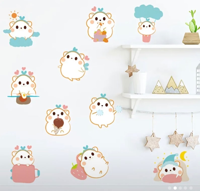 Hamster Wall Decals / Stickers for Kids Room - Etsy