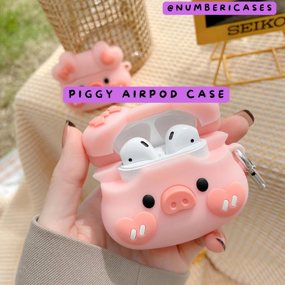 Cute Piggy AirPod Case, Kawaii Anime Case Anime Airpods Case for ...