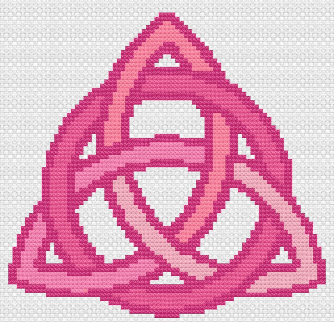 Pink Trinity Knot Celtic Cross Stitch Pattern - Etsy