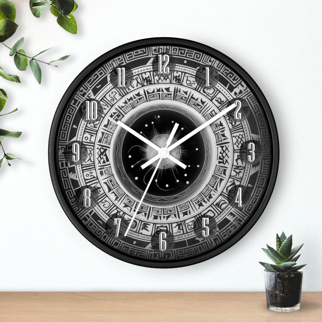 Designer Wall Clock Black & White - Etsy