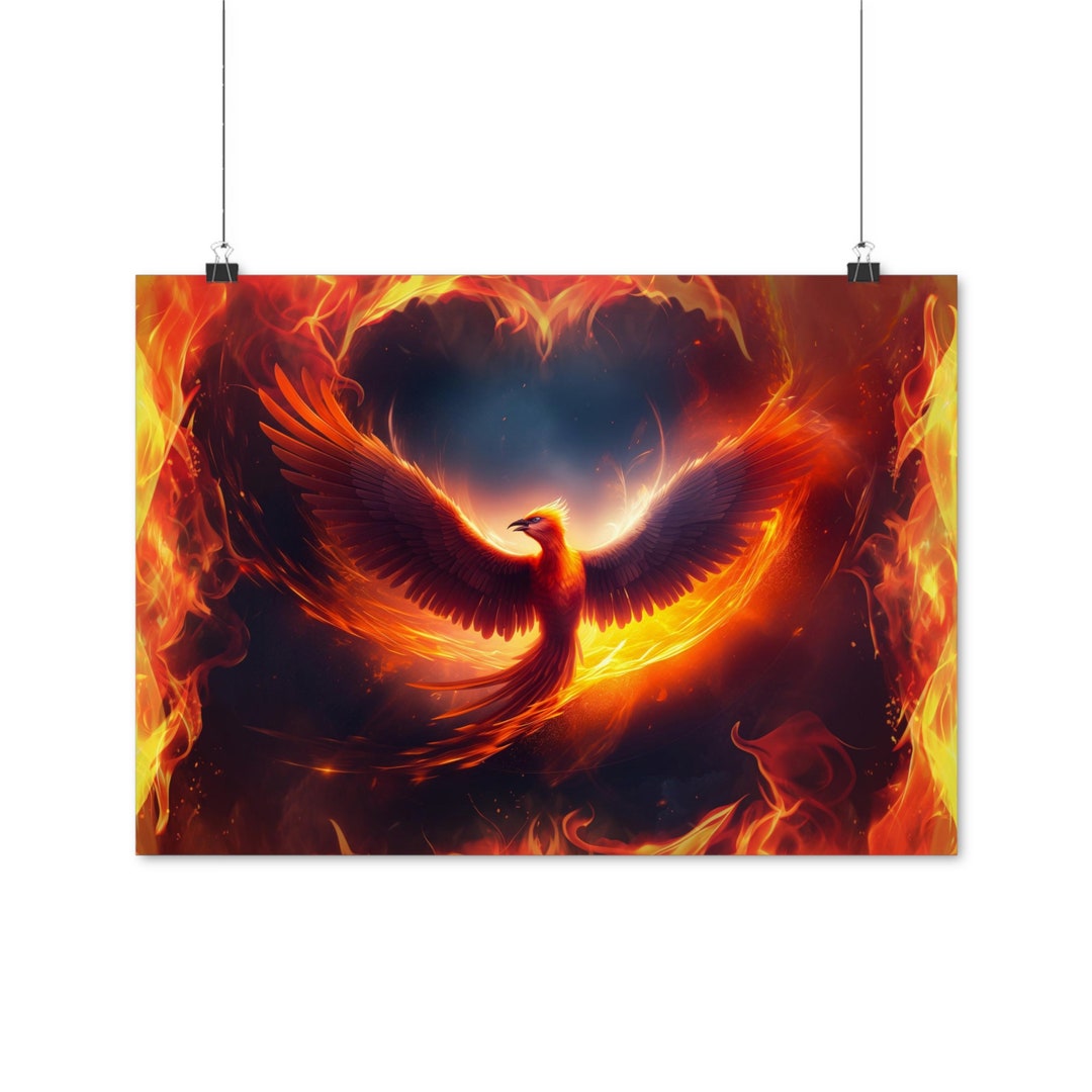 Phoenix Bird Reborn Poster EU - Etsy