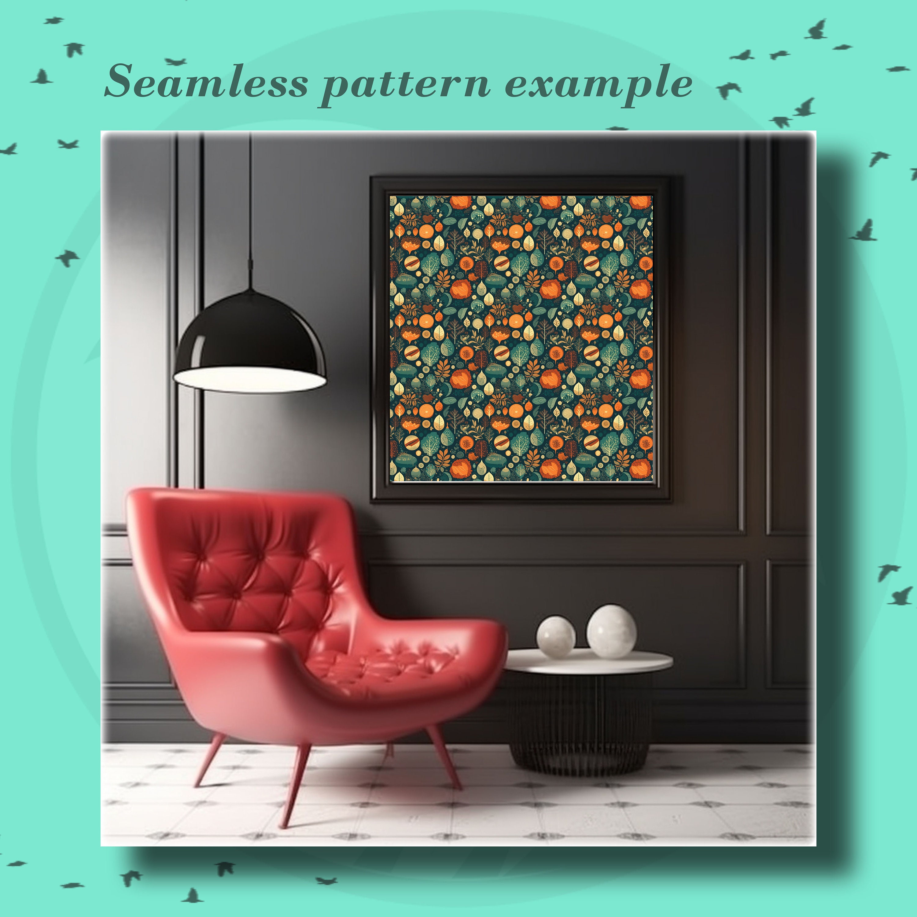 Nature Icons Seamless Pattern Digital Download - Etsy