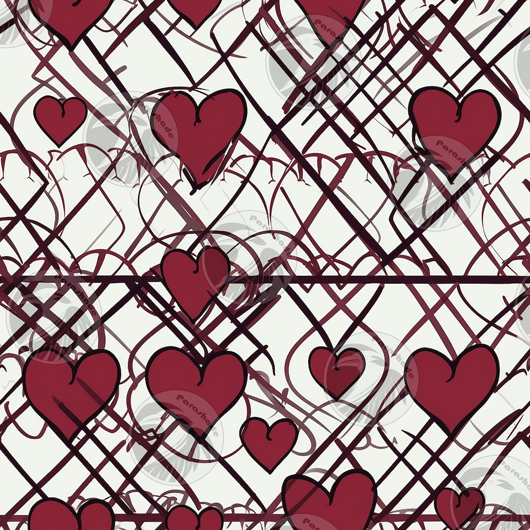 Hearts Seamless Pattern Digital Download - Etsy