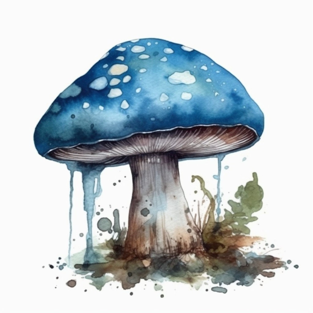 Watercolor Mushrooms Clipart - Clip Art PNG Format; Instant Download ...