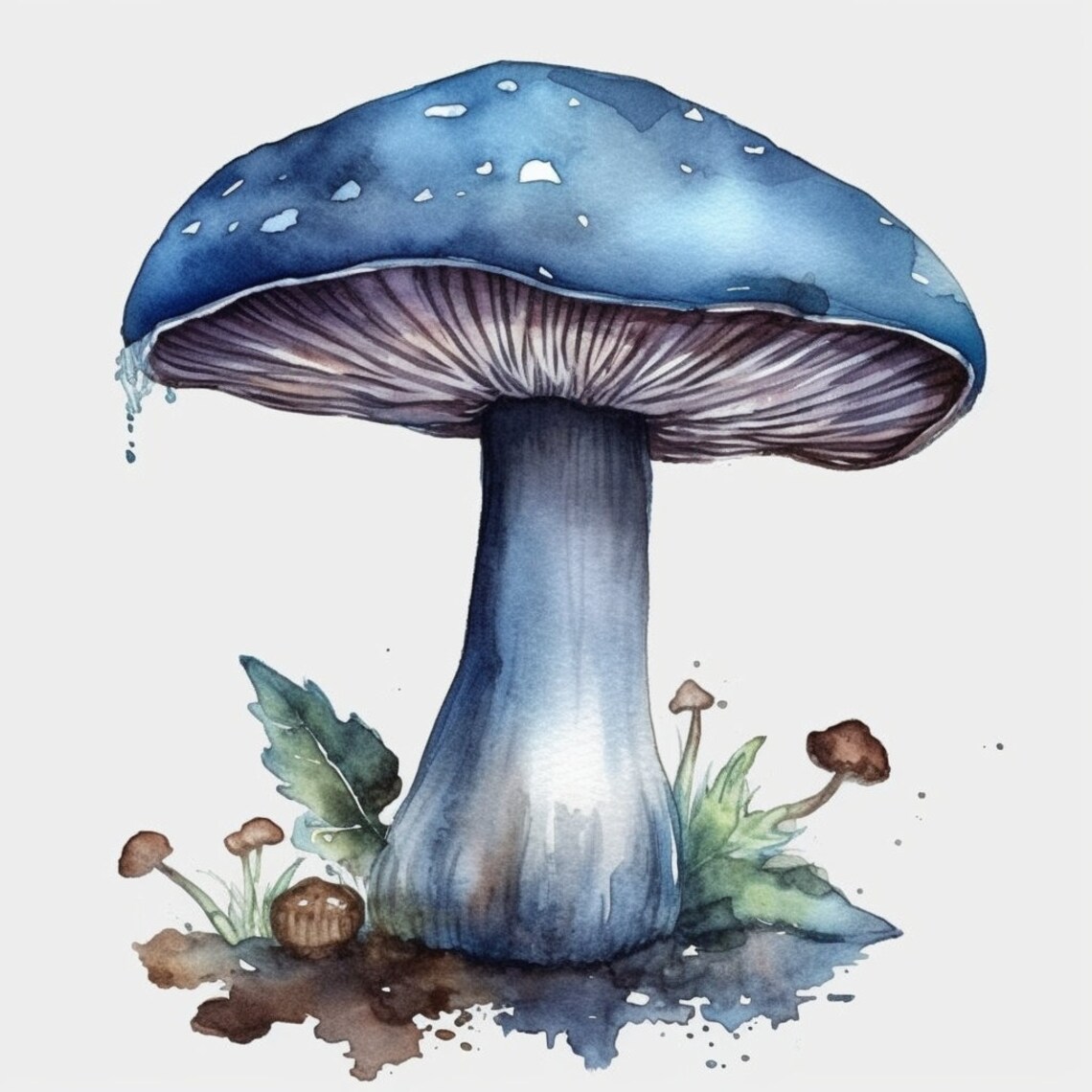 Watercolor Mushrooms Clipart - Clip Art PNG Format; Instant Download ...