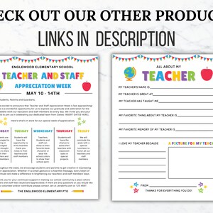 Floral Teacher and Staff Appreciation Week Template PTO Help Us Bloom ...