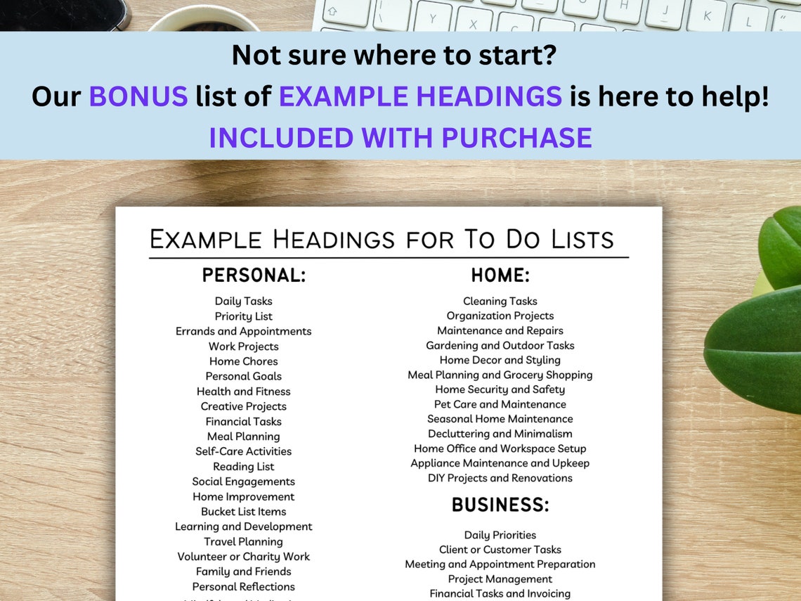 Editable to Do List Printable Bundle To-do List Digital - Etsy