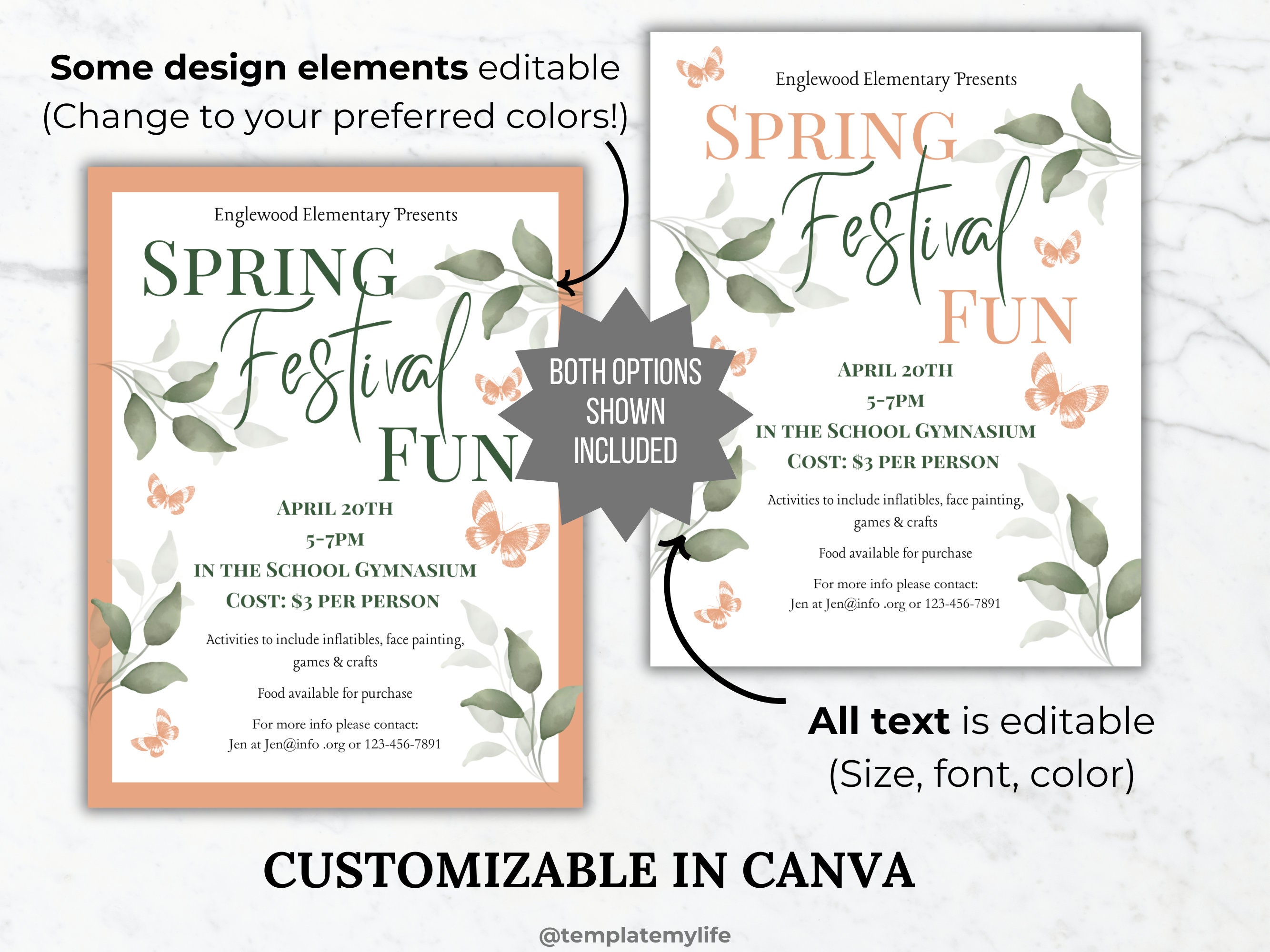 Easter Festival Flyer Template Spring Event Invitation Easter Party ...