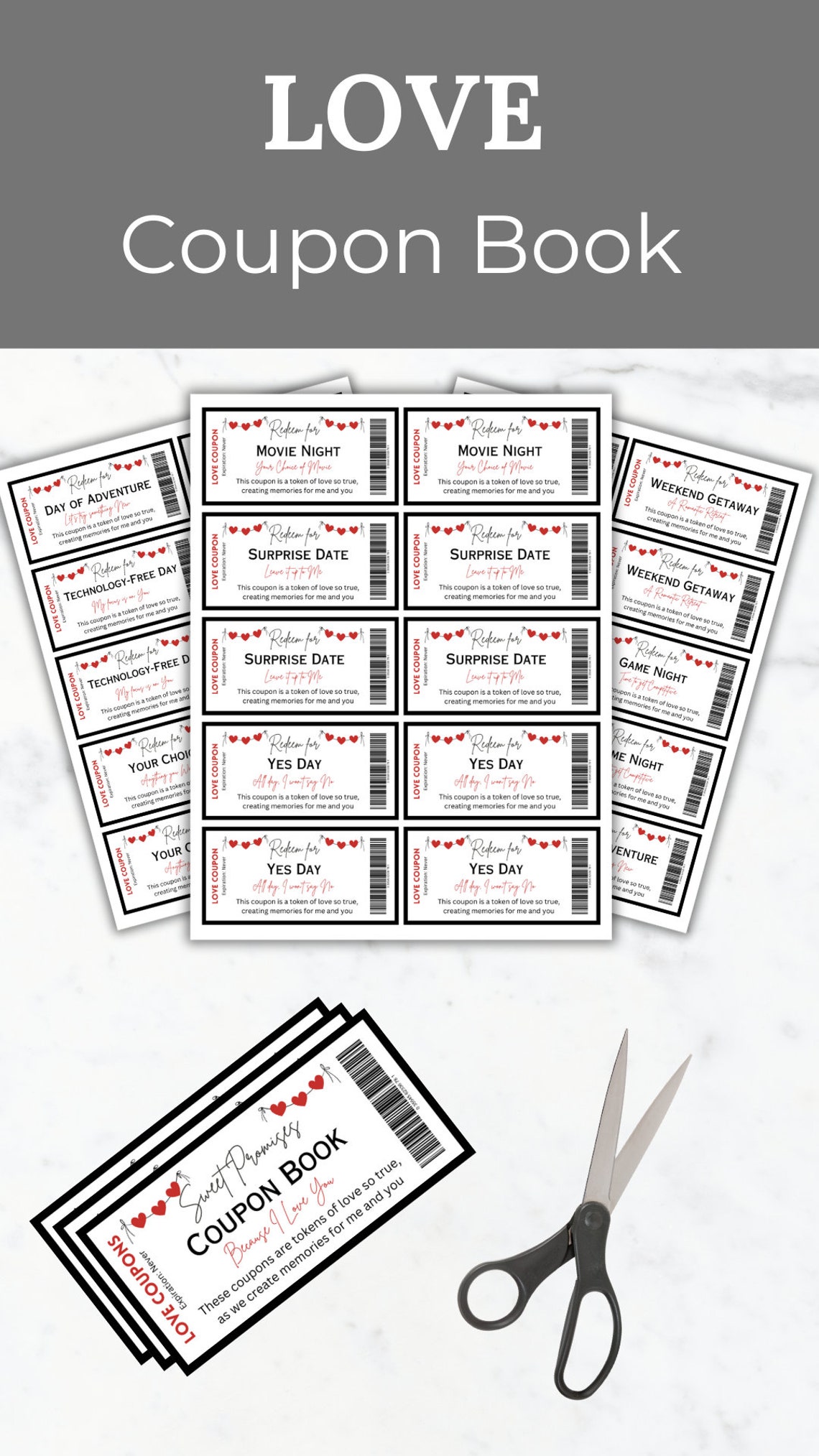 Love Coupon Book Printable Editable Love Coupons Couple - Etsy