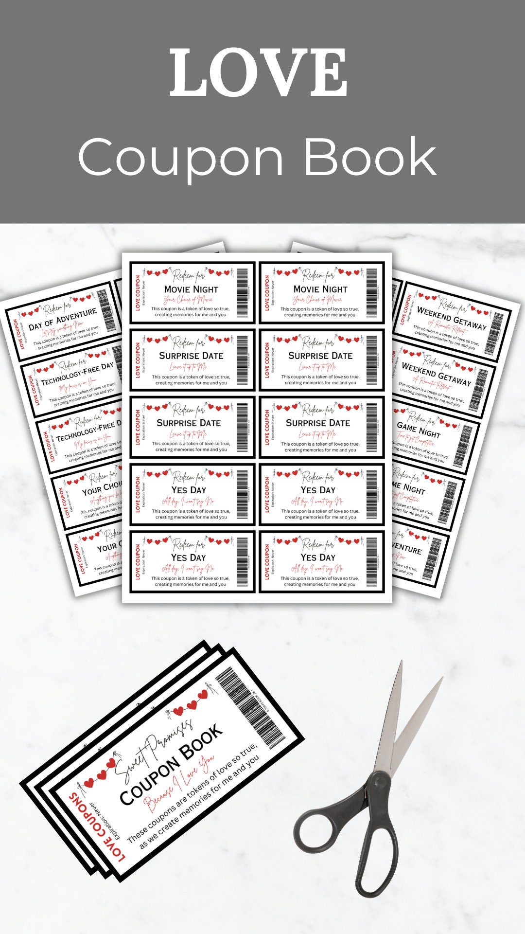 Love Coupon Book Printable Editable Love Coupons Couple - Etsy