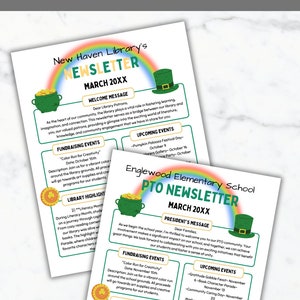 March PTA Newsletter Flyer Printable PTO School Newsletter Flyer ...