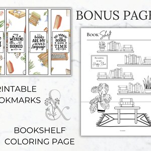 Book Reading Journal Printable Bundle Reading Planner Log Book Reading ...