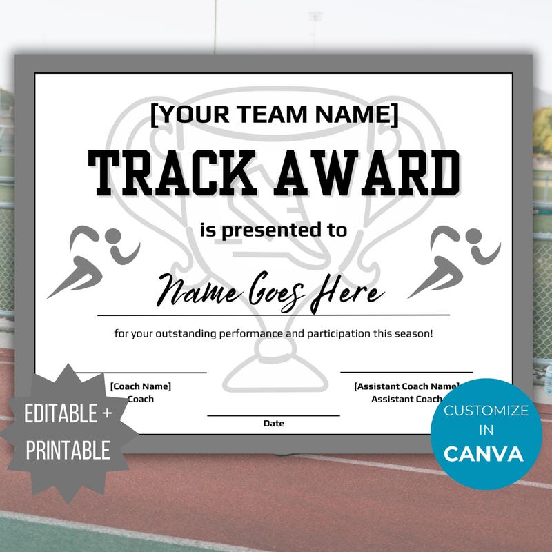 Running Certificate - Etsy