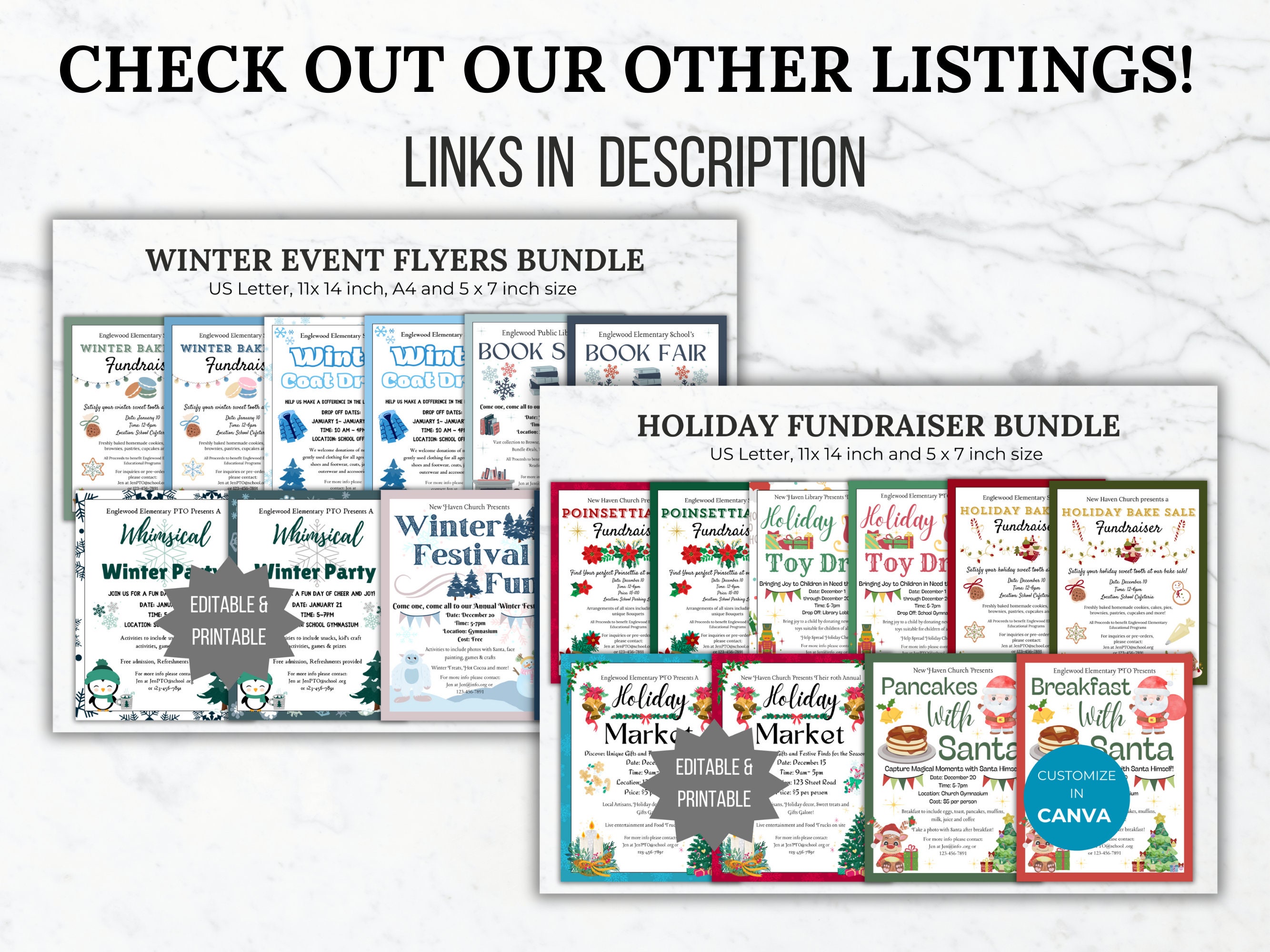 Winter Snowman Gram Flyer PTO Template Holiday Candy Gram Printable ...