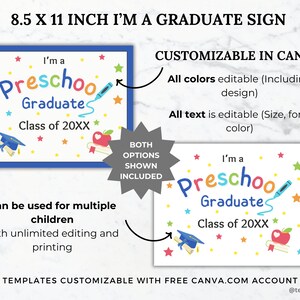 Preschool Graduate Sign Printable Last Day of Preschool Photo Prop ...