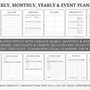 Printable PTA President Planner PTO Template Editable PTA Forms Binder ...