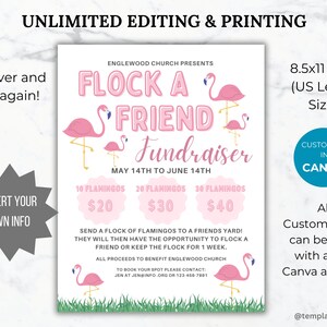 Editable Flock My Yard Flyer and Forms Bundle Flock a Friend Printable ...