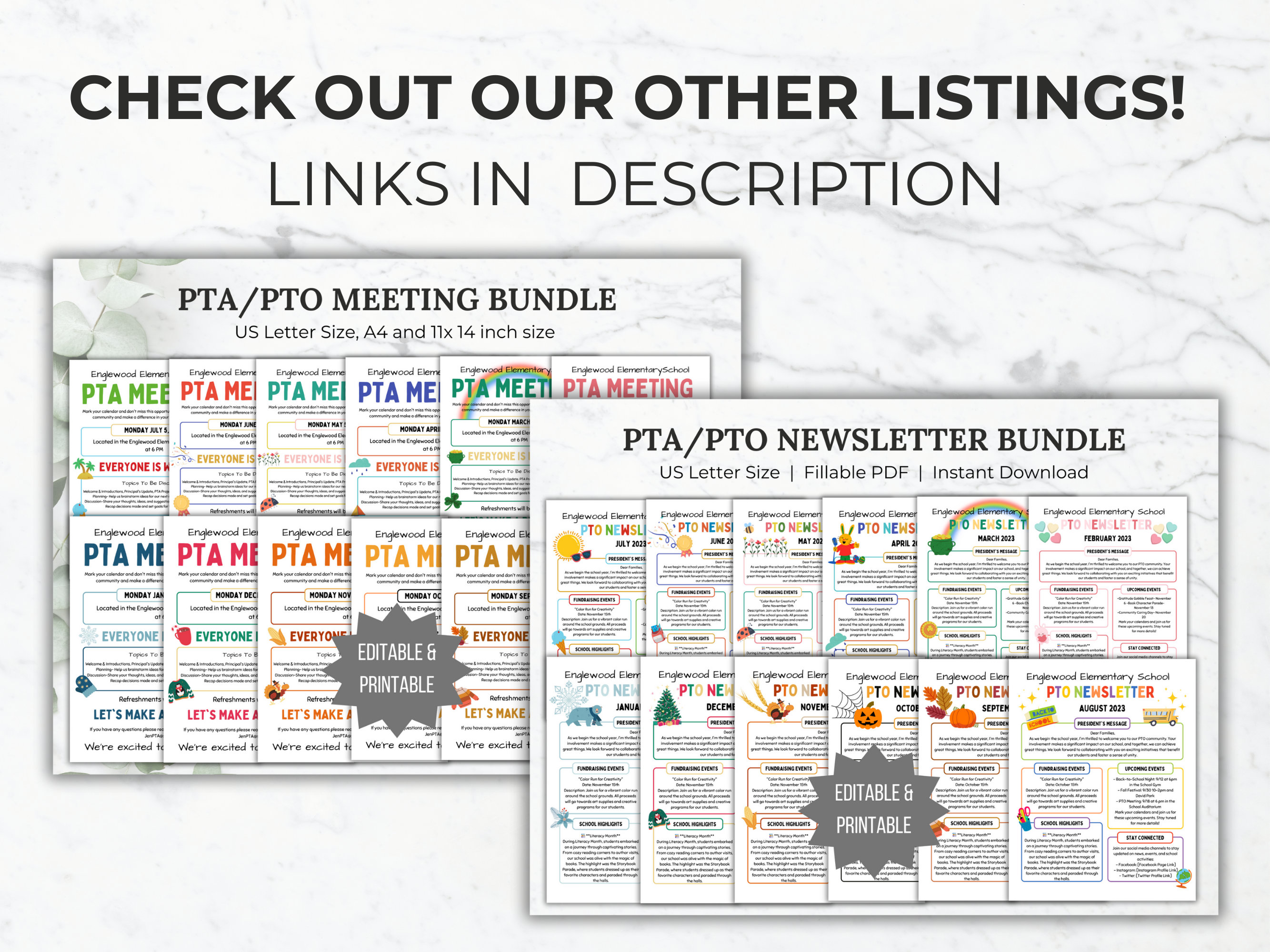 PTA Sponsorship Letter Printable PTO Membership Template Editable Pta ...