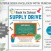 School Fundraising Flyer Template Back to School Supplies Fundraiser ...