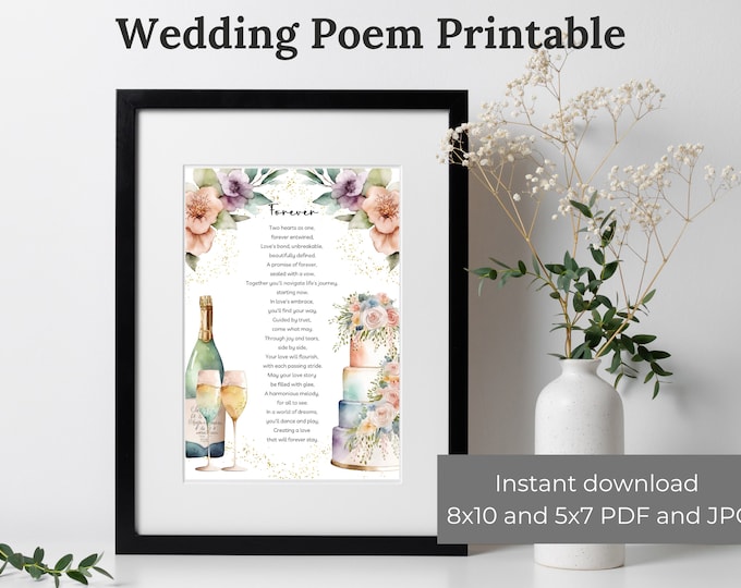 Wedding Poem, Poem to the Bride and Groom, Wedding Wishes, Wedding Gift ...