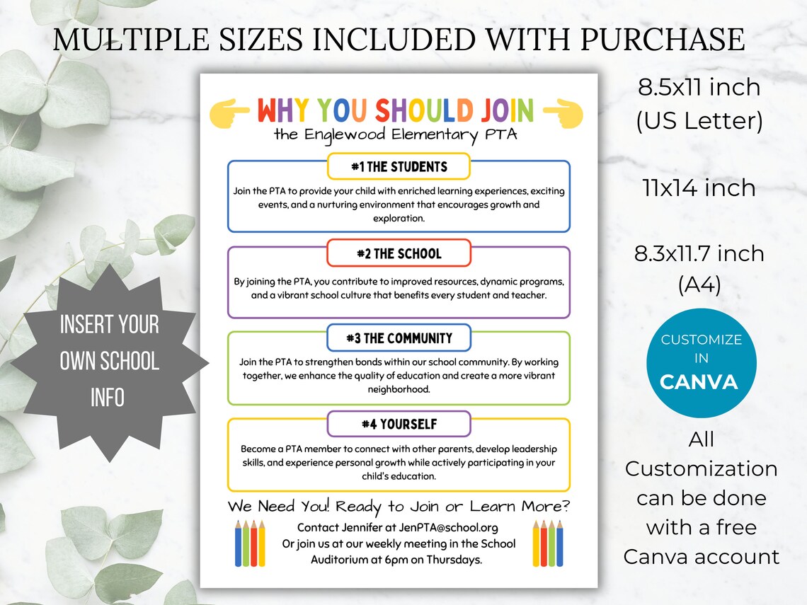 Why Join PTA Flyer Why Join PTO Flyer Editable Pto Template - Etsy Why Join PTA Flyer Why Join PTO Flyer Editable Pto Template - Etsy