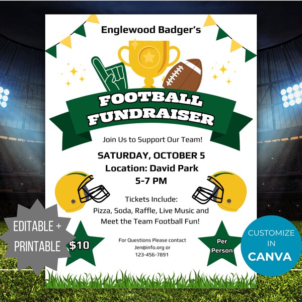 Football Fundraiser - Etsy