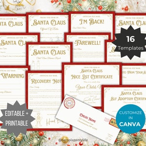 Elf Printable Bundle Welcome Letter Santa Nice List Certificate ...
