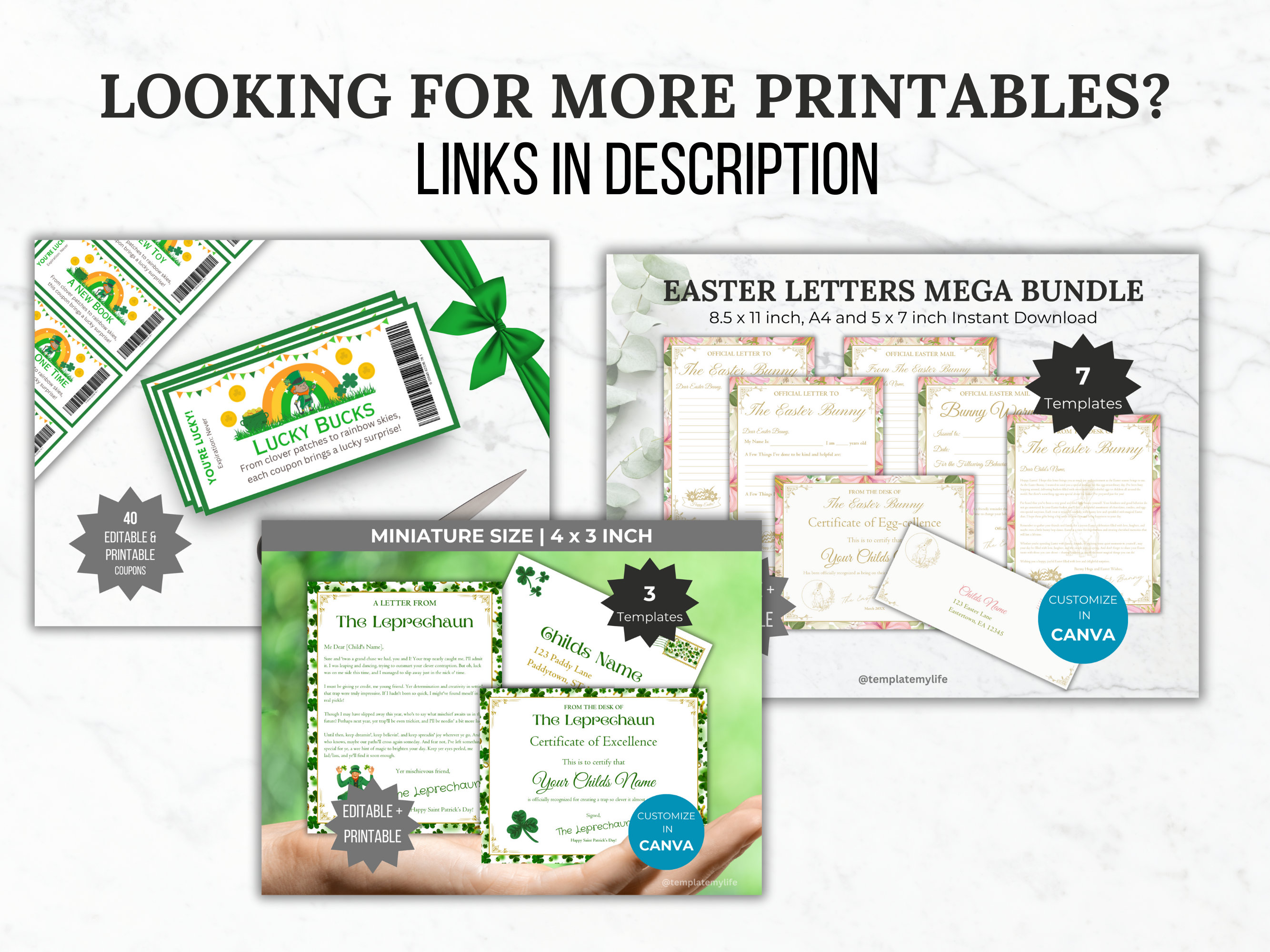 Leprechaun Bait Tag Printable St Patricks Day Treat Bag Topper ...
