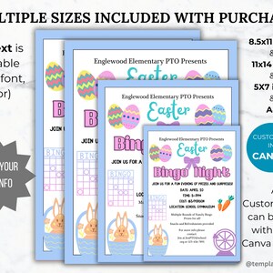 Spring Bingo Night Church Flyer Fundraiser Template Business Event ...