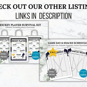 Hockey Season Planner Template Hockey Team Game Schedule Printable ...