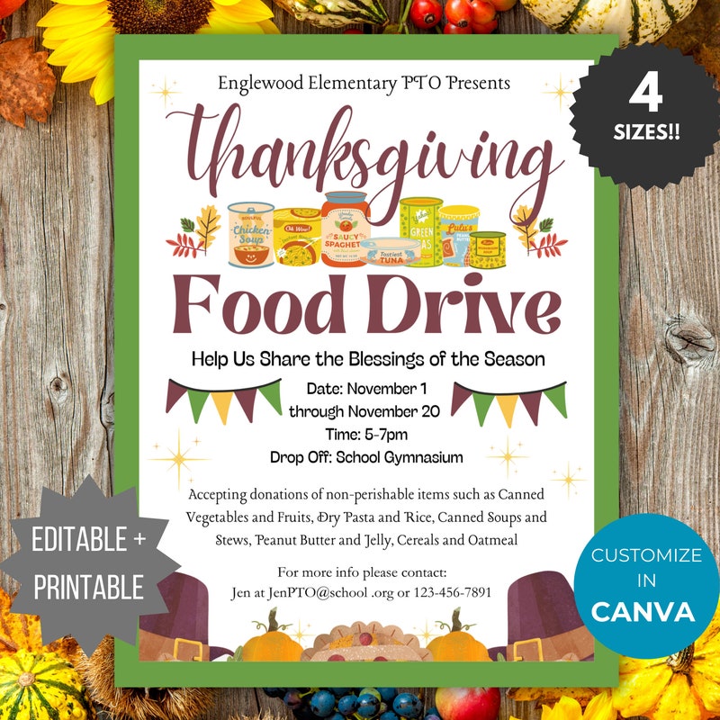Food Drive Sign - Etsy