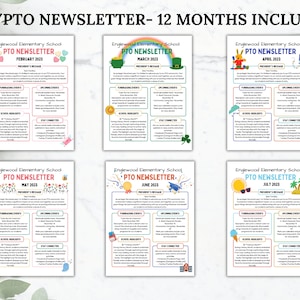 PTO Flyers Bundle Pta Templates Pto Newsletter Flyer Editable Pto ...