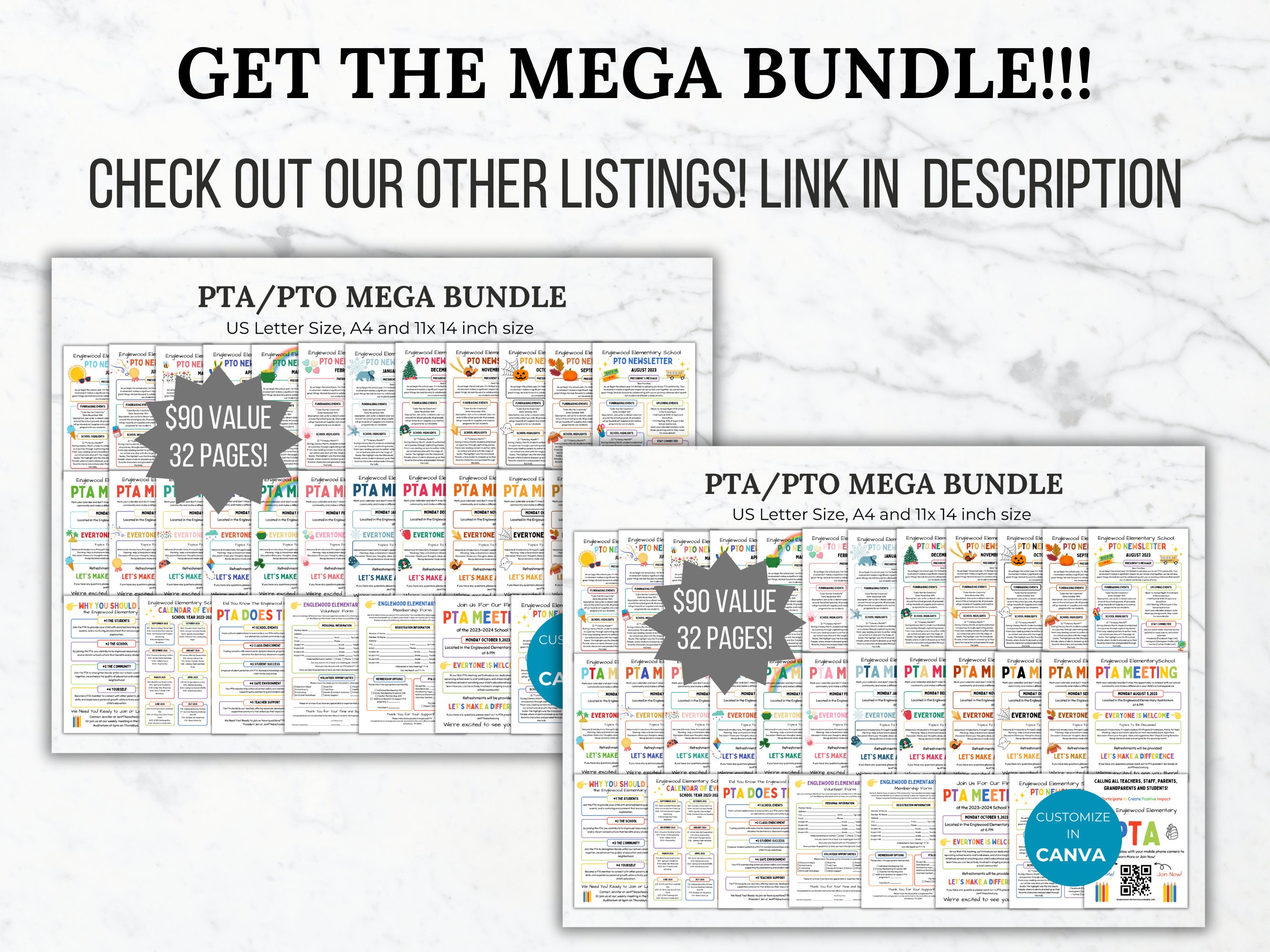 PTA Newsletter Template PTO Newsletter Editable School - Etsy