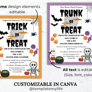 Halloween Fundraiser Flyer Template Bundle Bake Sale Printable - Etsy