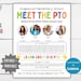 Meet the PTA Flyer Meet the PTO Template Meet the Pto Board Handout ...